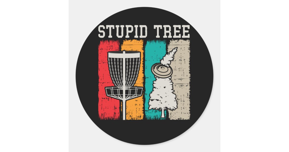 Funny Disc Golf Player Sport Frisbee Disc Golfing Classic Round Sticker ...