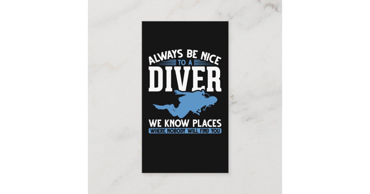 Funny Diver Scuba Diving Business Card | Zazzle