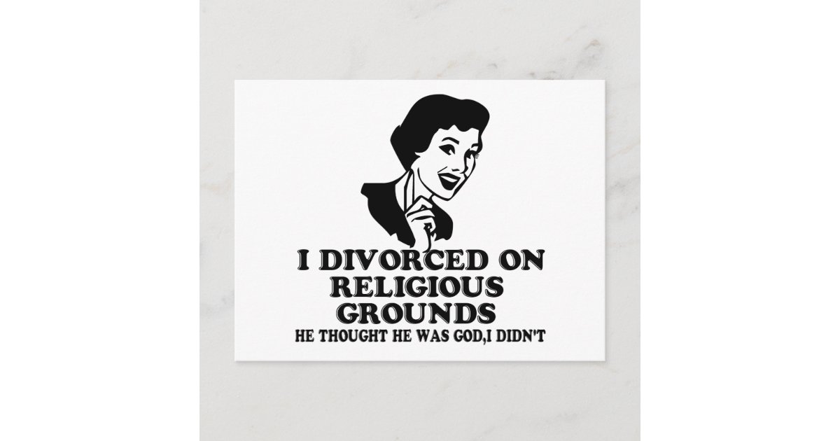 Funny divorce postcard | Zazzle