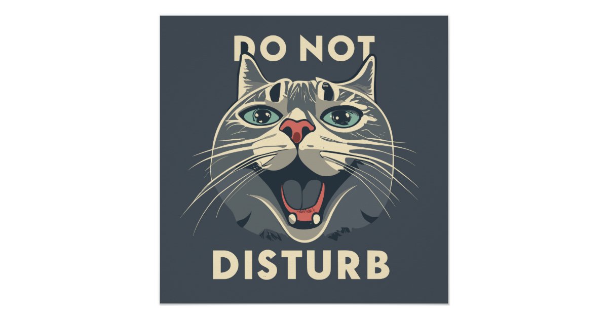 Funny Do Not Distrub Poster | Zazzle