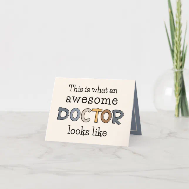 Funny Doctor Awesome Doctor Appreciation Thank You Card | Zazzle
