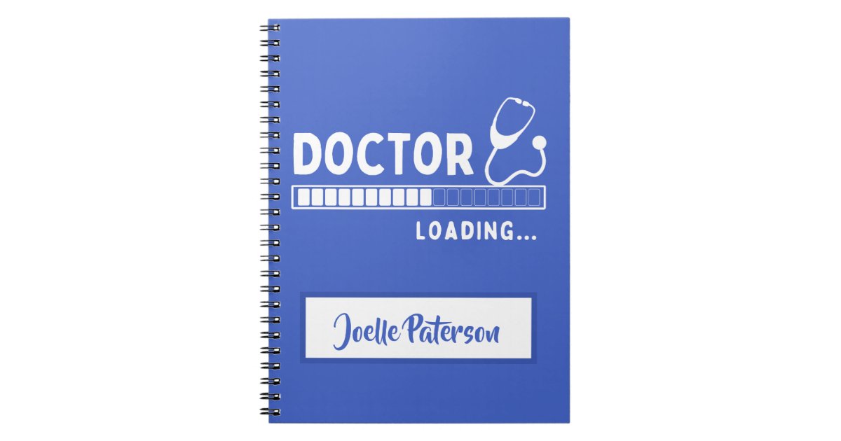 Funny Doctor Loading Bar Medical Future Doctor Notebook | Zazzle