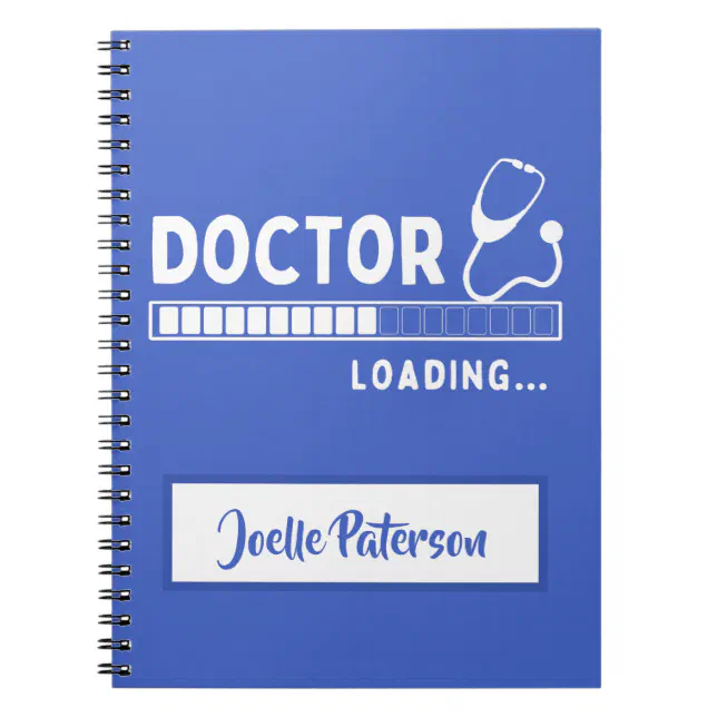 Funny Doctor Loading Bar Medical Future Doctor Notebook | Zazzle