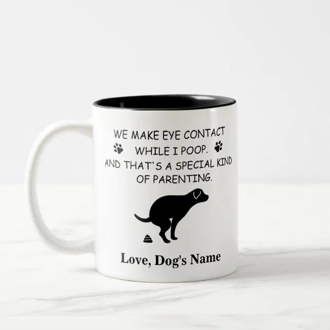 Funny Dog Dad Photo Thanks For Picking Up My Poop Two-Tone Coffee Mug ...