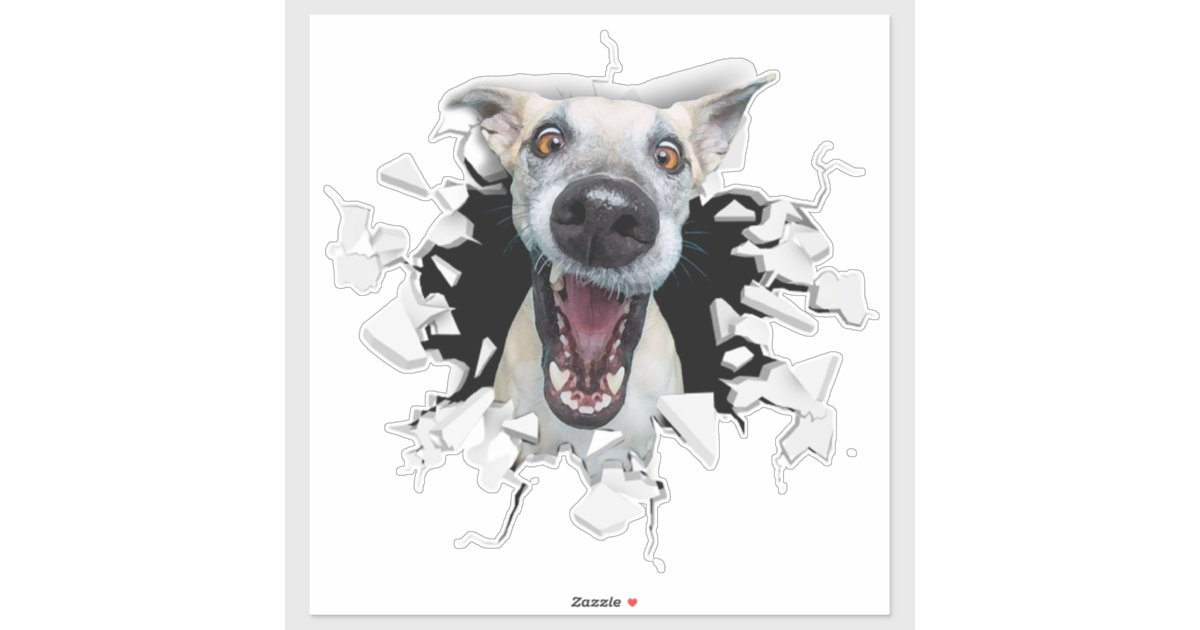 Funny dog face Sticker | Zazzle