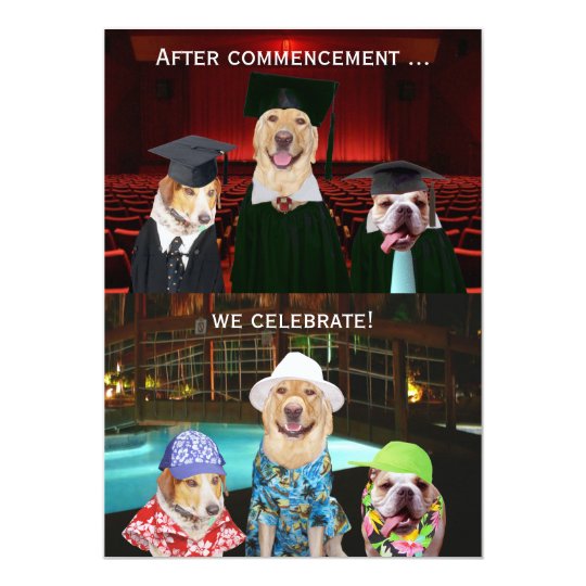 Funny Dog Graduation Party Invitation | Zazzle.com