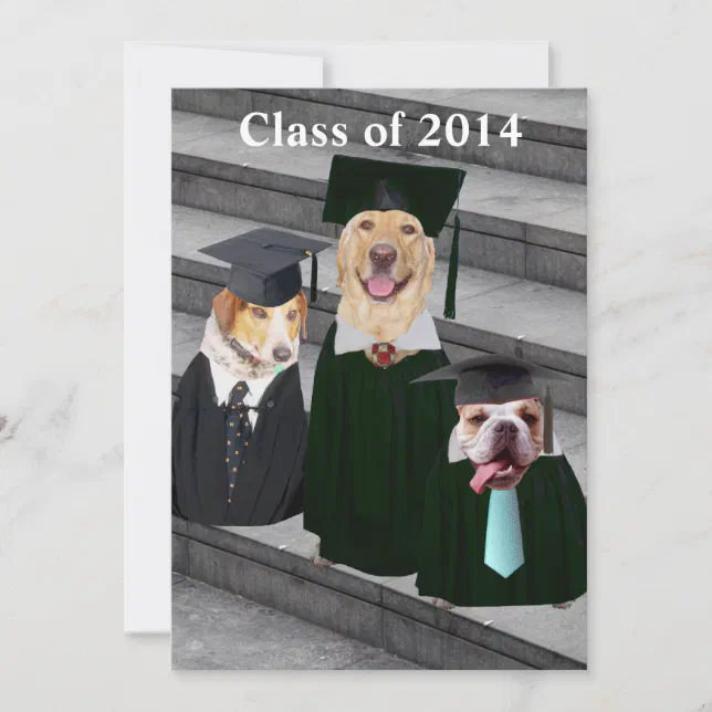 Funny Dog Graduation Party Invitation | Zazzle