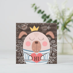 Funny Dog Hello Card | Zazzle