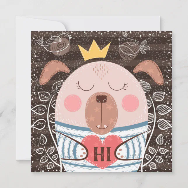 Funny Dog Hello Card | Zazzle