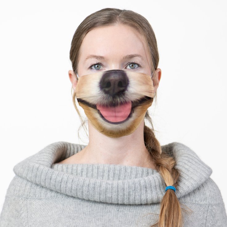 Funny Dog Nose Face Mask | Zazzle