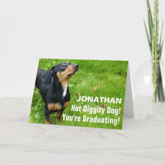 Funny Dog Photo Graduation Card Custom Photo Text | Zazzle.com