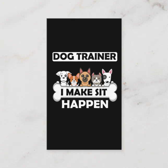 Funny Dog Trainer Humor Puppy Education Business Card | Zazzle