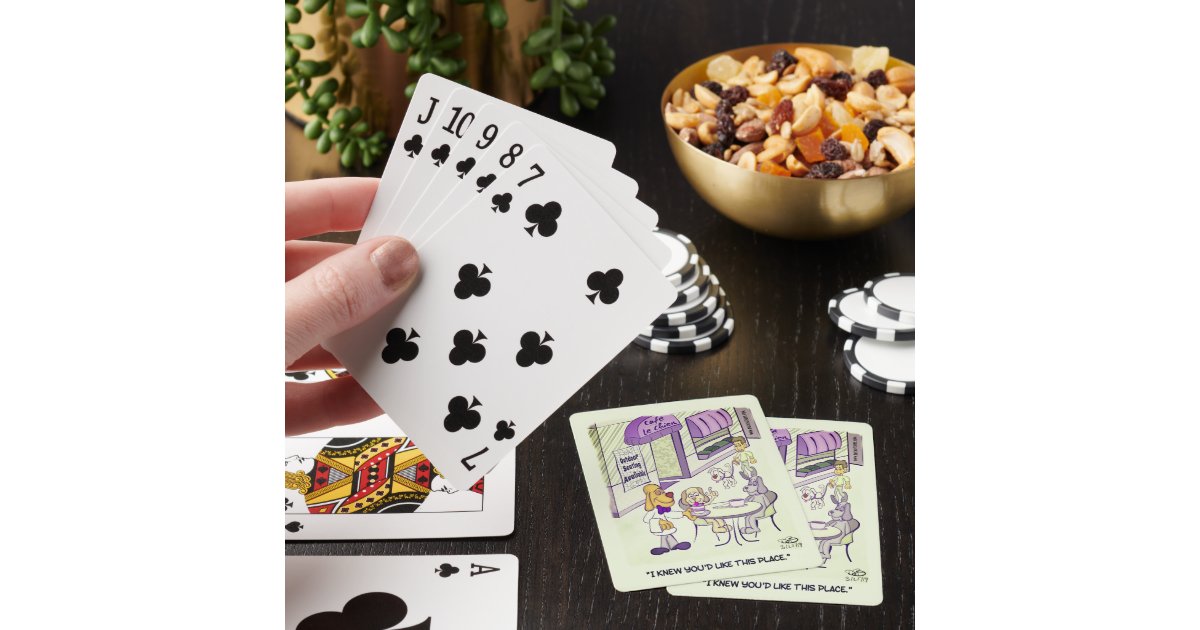 Funny Dogs Cartoon Playing Cards | Zazzle