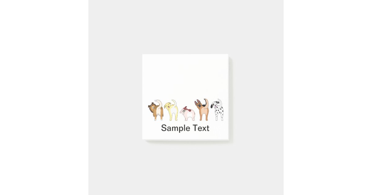 funny dogs design post it post-it notes | Zazzle