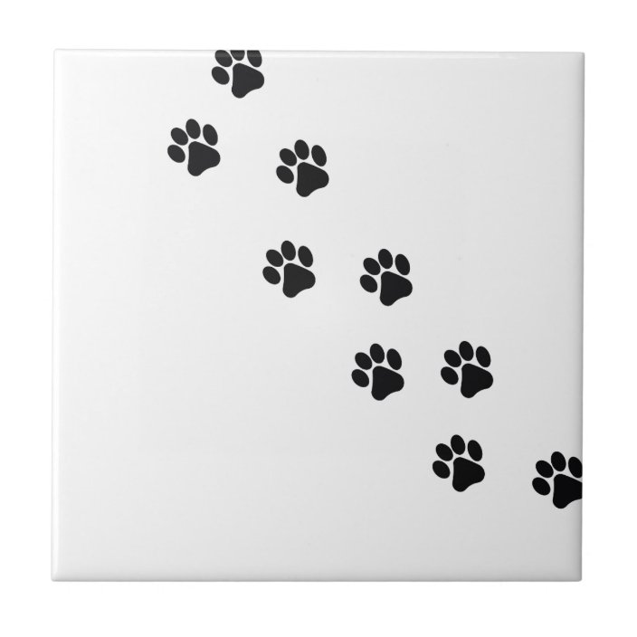 Funny dog's paw print tile | Zazzle.com
