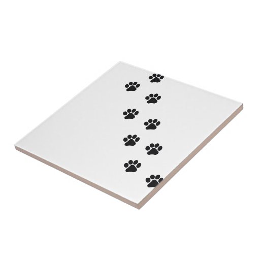 Funny dog's paw print tile | Zazzle