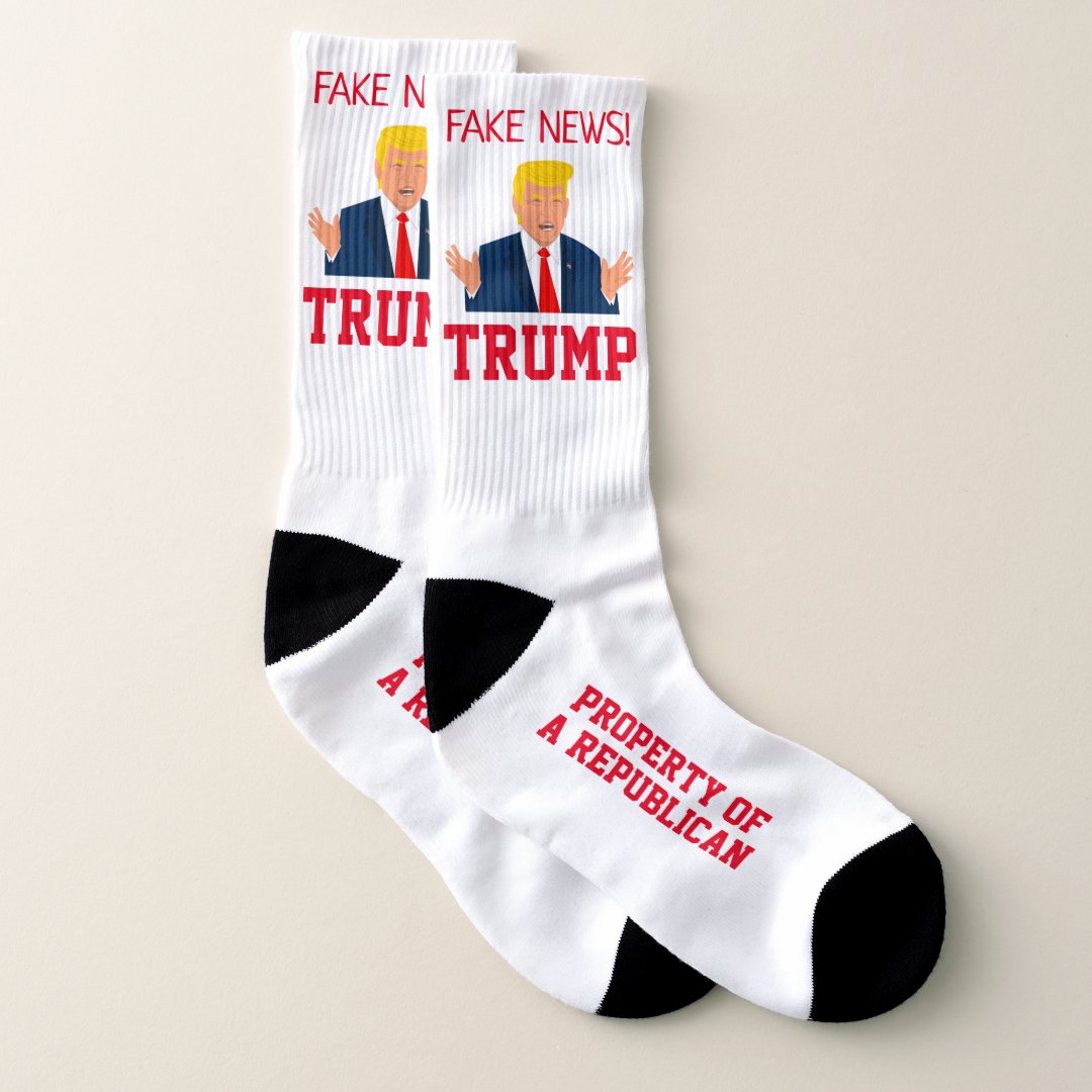 Funny Donald Trump cartoon caricature sport Socks | Zazzle