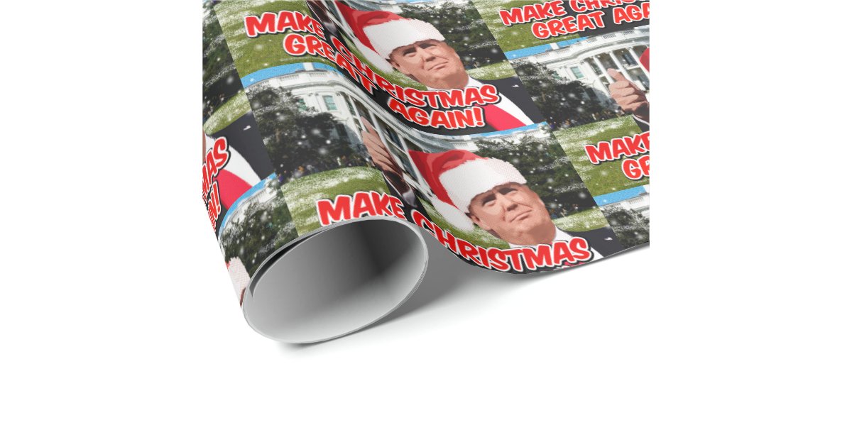 Funny Donald Trump Christmas Wrapping Paper | Zazzle