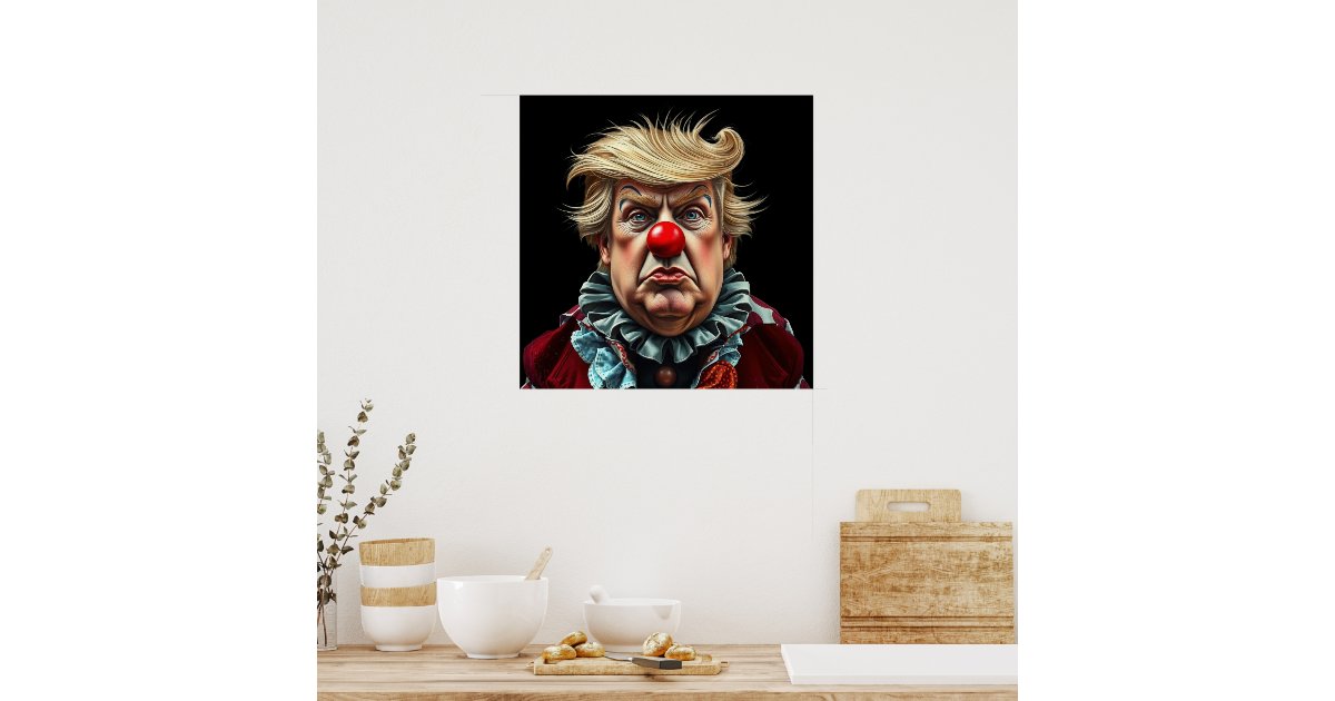 Funny Donald Trump Clown Poster | Zazzle