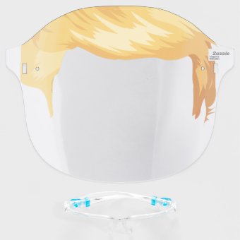 Funny Donald Trump Combover Hair Face Shield | Zazzle