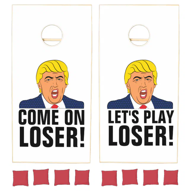 FUNNY DONALD TRUMP CORNHOLE SET | Zazzle