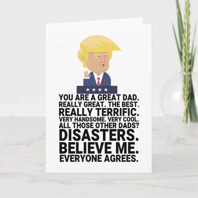 Funny Donald Trump Father's Day Card | Zazzle