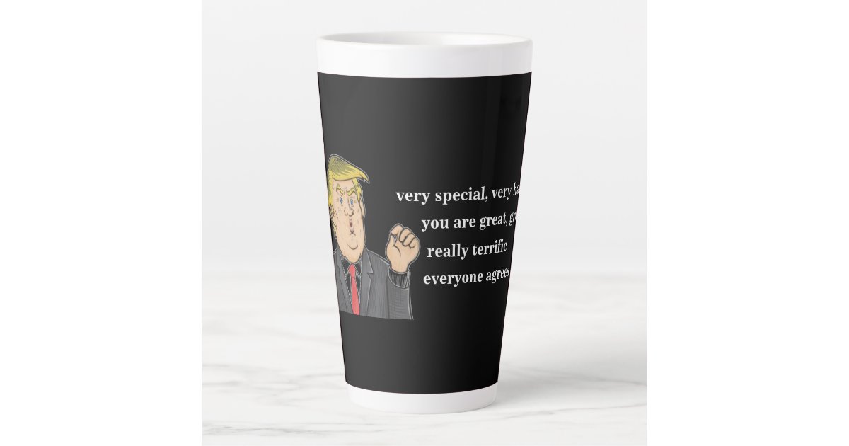 Funny Donald Trump Father's Day Dad Black Color Latte Mug | Zazzle