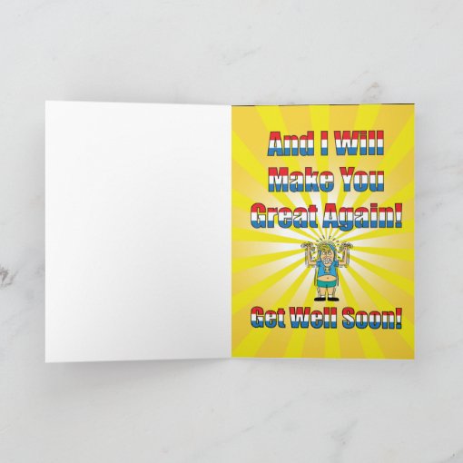 Funny Donald Trump Get Well Card #2 | Zazzle