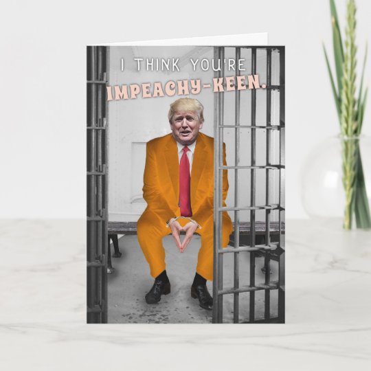 Funny Donald Trump Impeachment Prison Humor Holiday Card | Zazzle.com