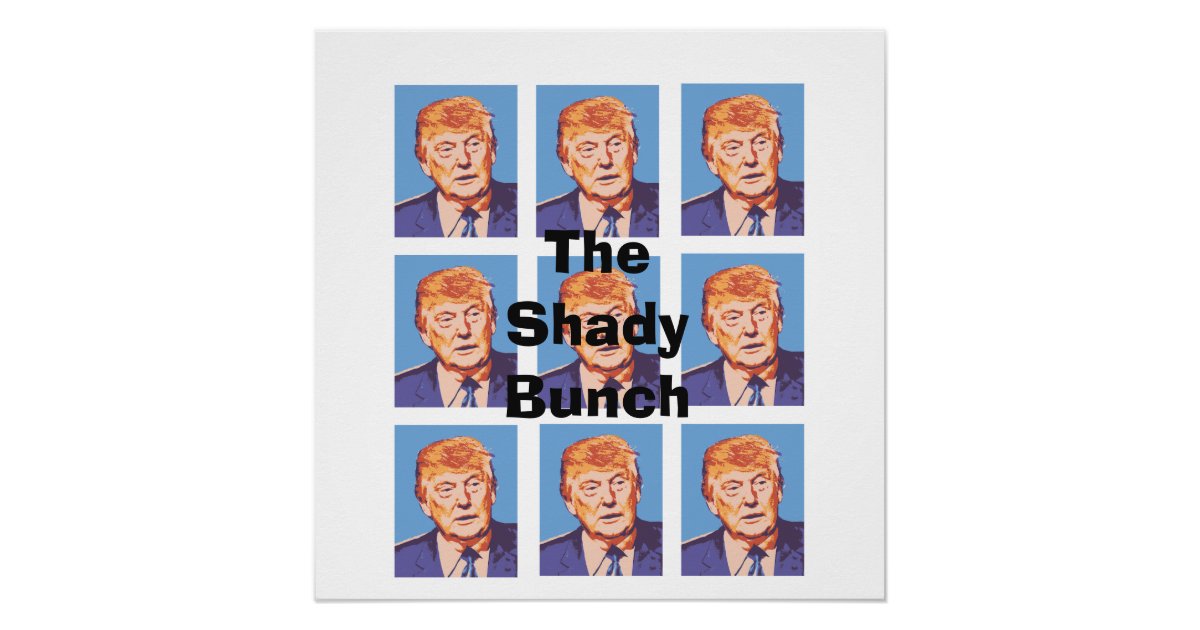 Funny Donald Trump The Shady Bunch Poster | Zazzle