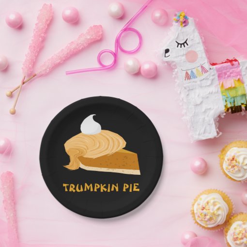 Funny Donald Trump Trumpkin Pie Paper Plates | Zazzle