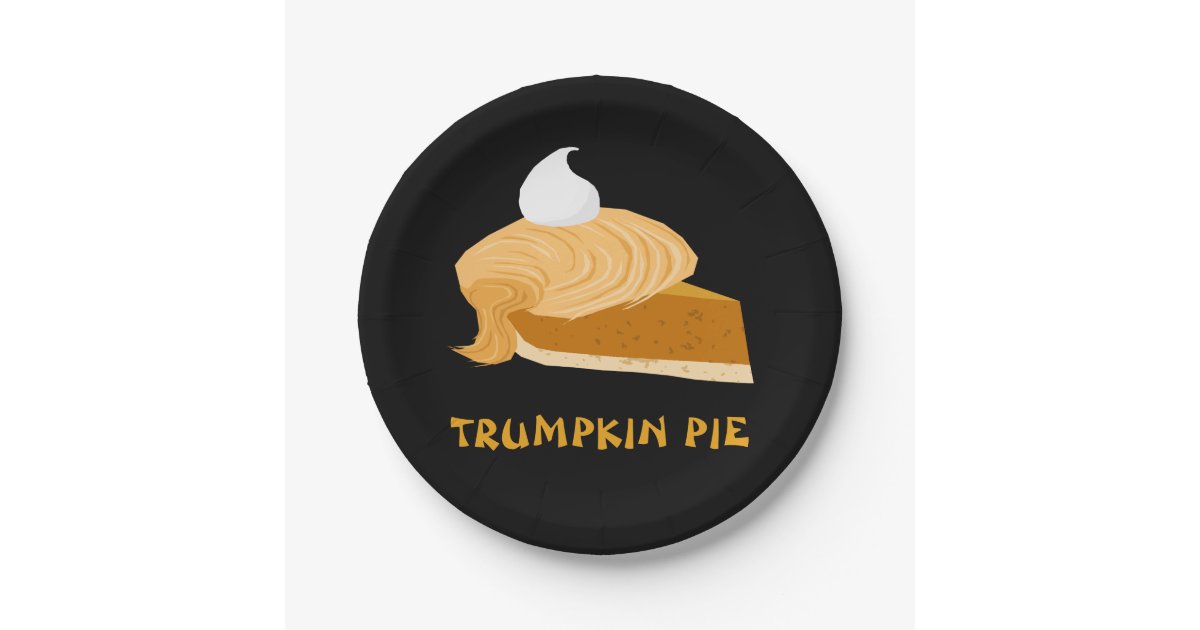 Funny Donald Trump Trumpkin Pie Paper Plates | Zazzle