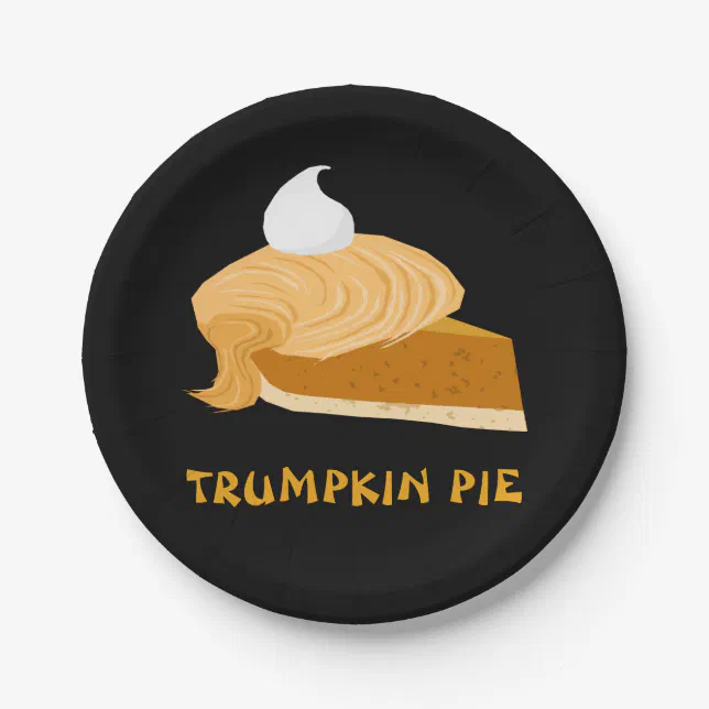Funny Donald Trump Trumpkin Pie Paper Plates | Zazzle