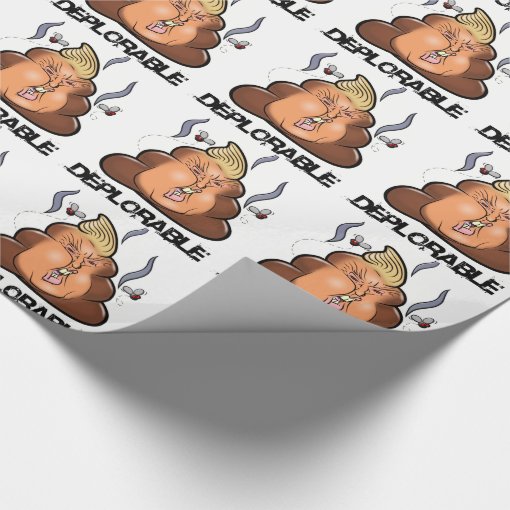 Funny Donald Trump - Trumpy-Poo Poo Emoji Icon Wrapping Paper | Zazzle