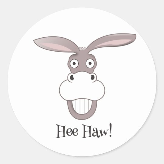 Funny Donkey Face Cartoon Sticker | Zazzle.com