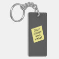 Funny Don't Forget Sticky Note Reminder Keychain | Zazzle