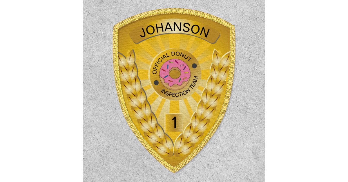 Funny Donut Inspector Badge | Zazzle