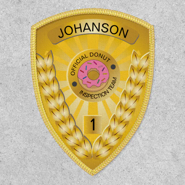 Funny Donut Inspector Badge | Zazzle
