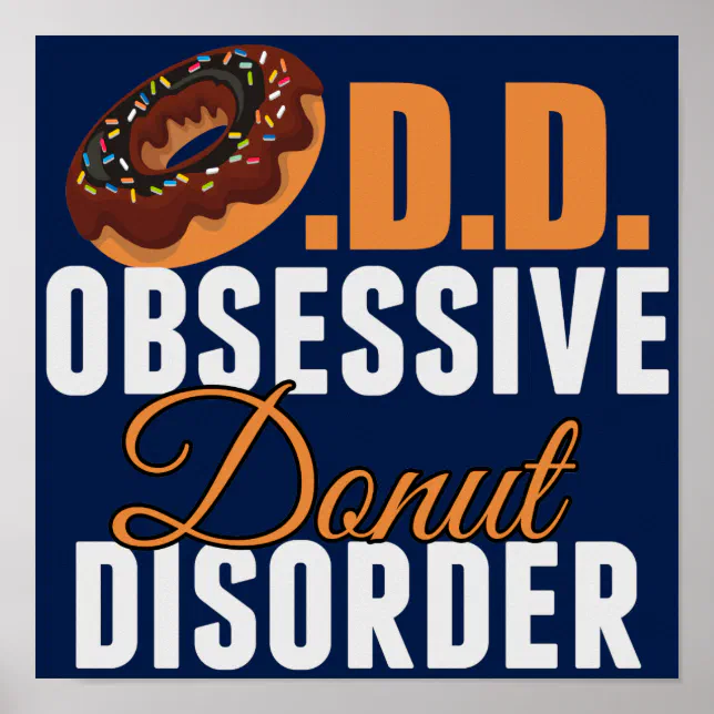 Funny Donut Lover Poster | Zazzle