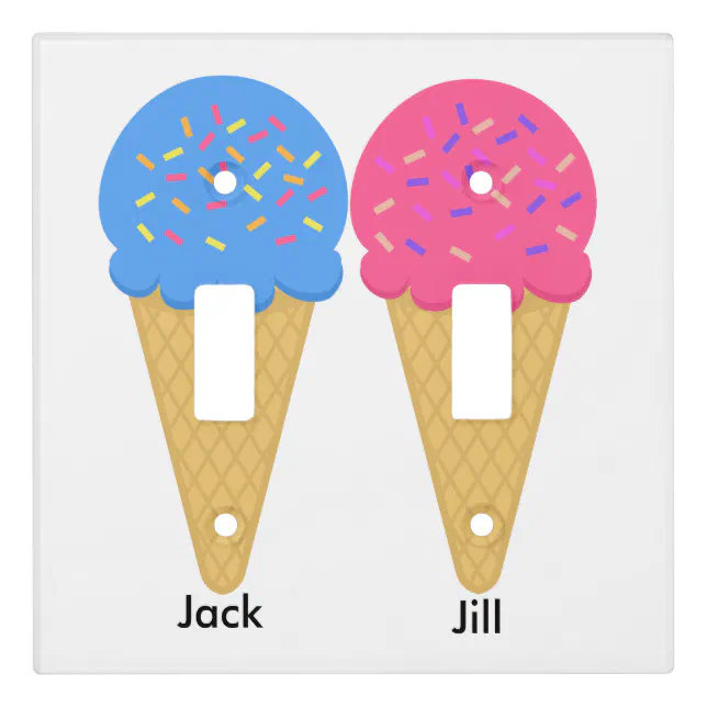 Funny Double Ice Cream Light Switch Cover | Zazzle
