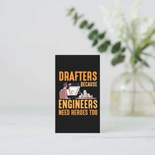 Funny Drafting Technician Gift for Drafters Business Card | Zazzle