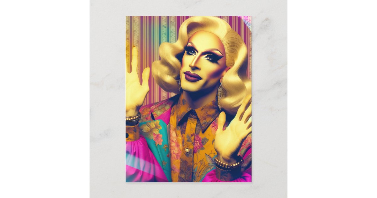 Funny Drag Queen Postcard | Zazzle
