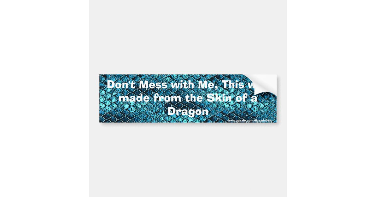 Funny Dragon Scale Bumper Sticker | Zazzle
