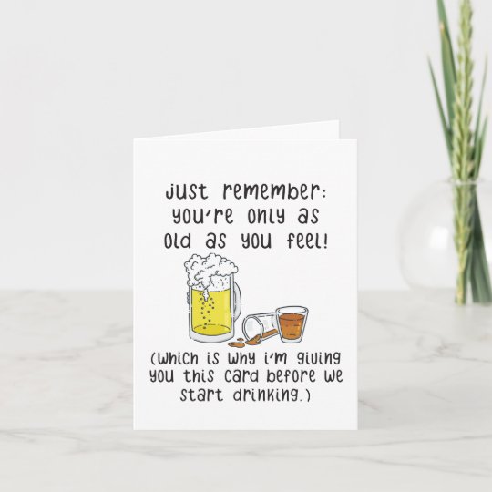 Funny Drinking Birthday Card | Funny Beer Card | Zazzle.com