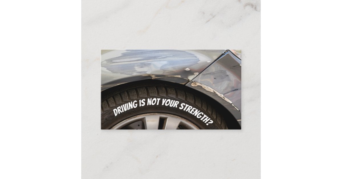 Funny driving instructor driving school car repair business card | Zazzle