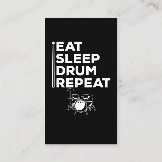 Funny Drummer Music Lover Drumming Business Card | Zazzle