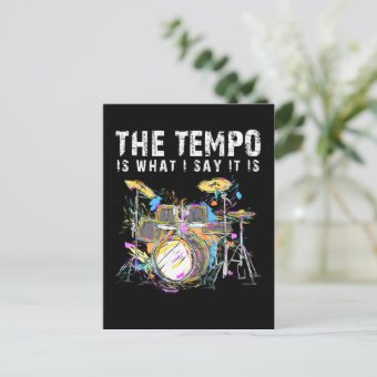 Funny Drummer Quote Drumset Rock Band Musician Postcard | Zazzle