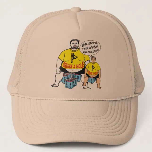Funny Drunk Father & Son Cap | Zazzle