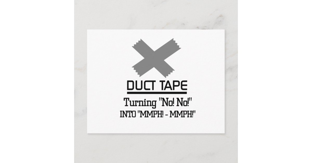 Funny Duct Tape Design Postcard | Zazzle