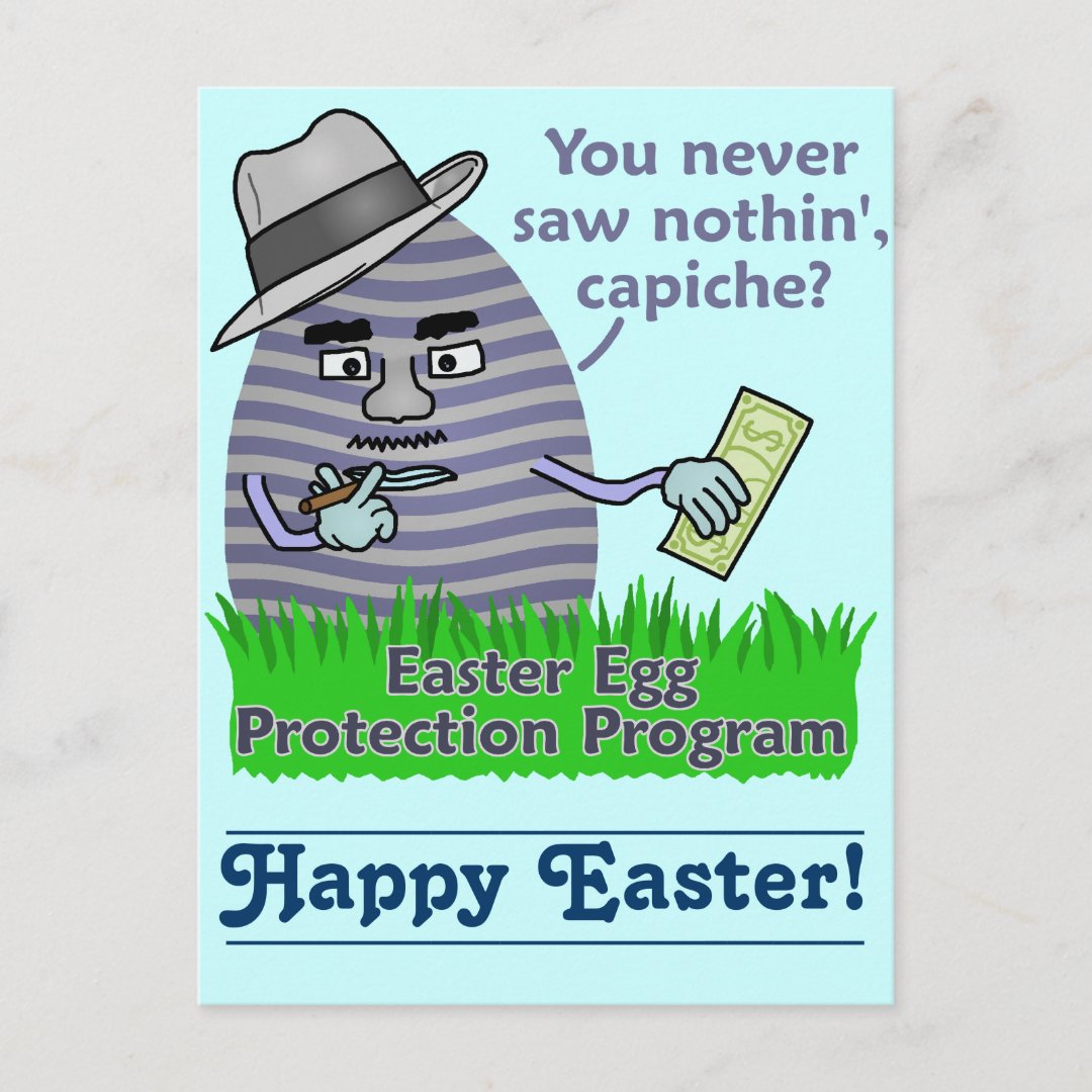 Funny Easter Egg Protection Program | Zazzle